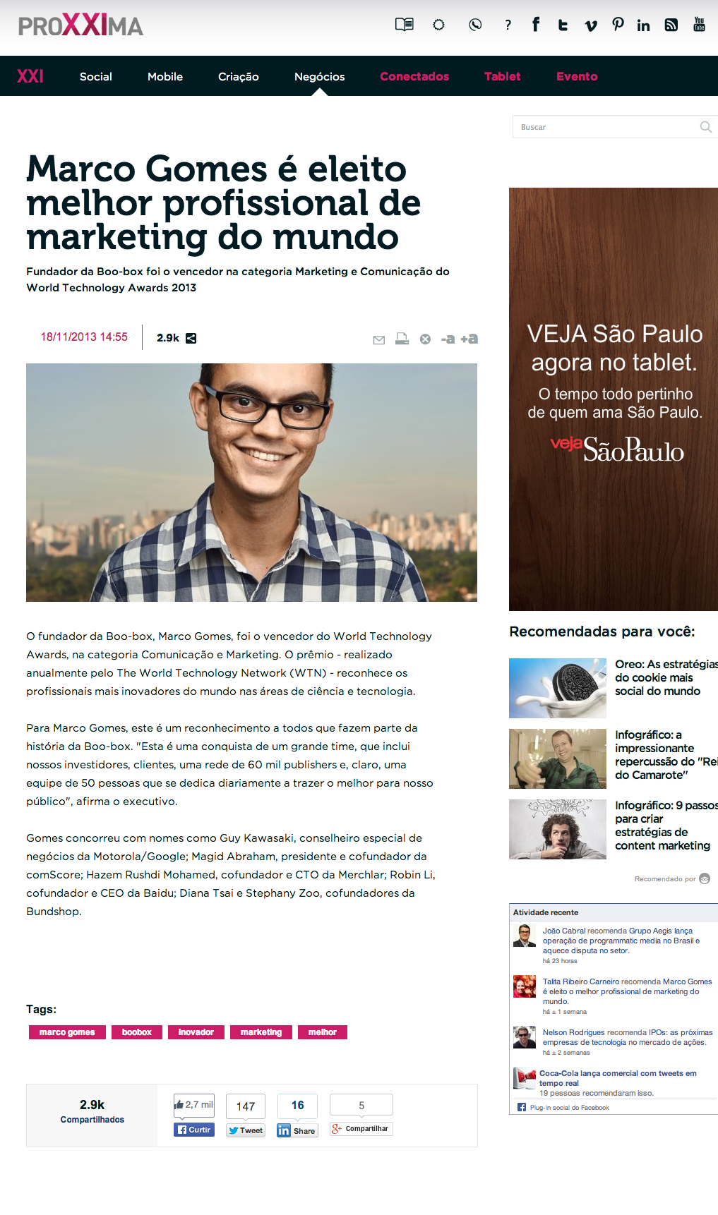 Eu na mídia – Marco Gomes